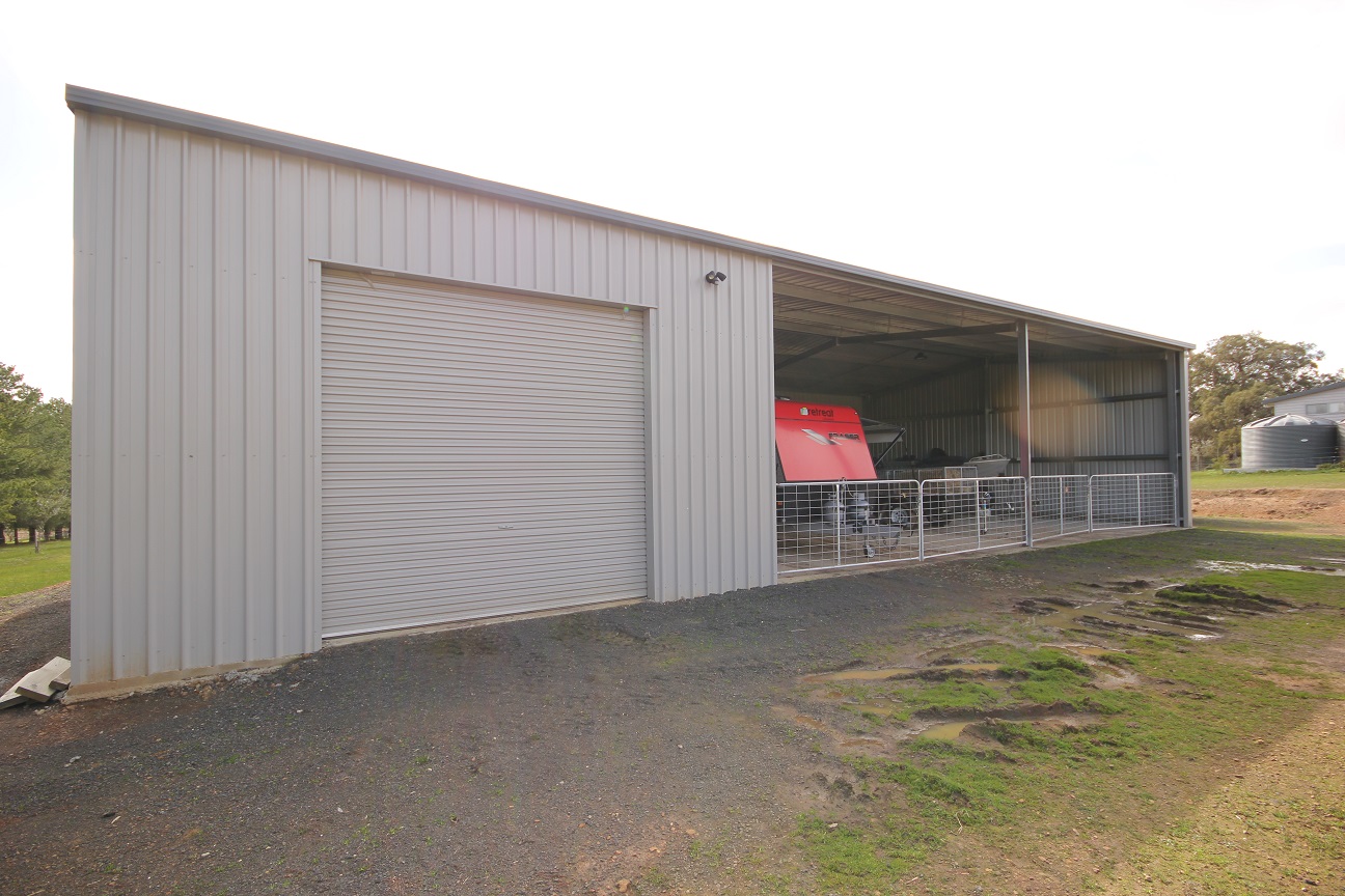 3 Bay Shed with Custom Gates - All Sheds