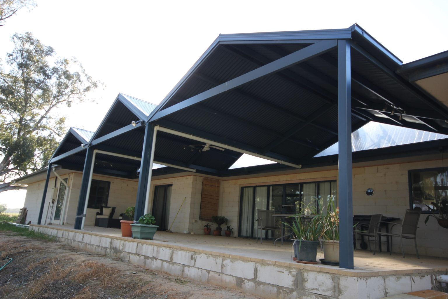 TRIPLE Gable Veranda - All Sheds