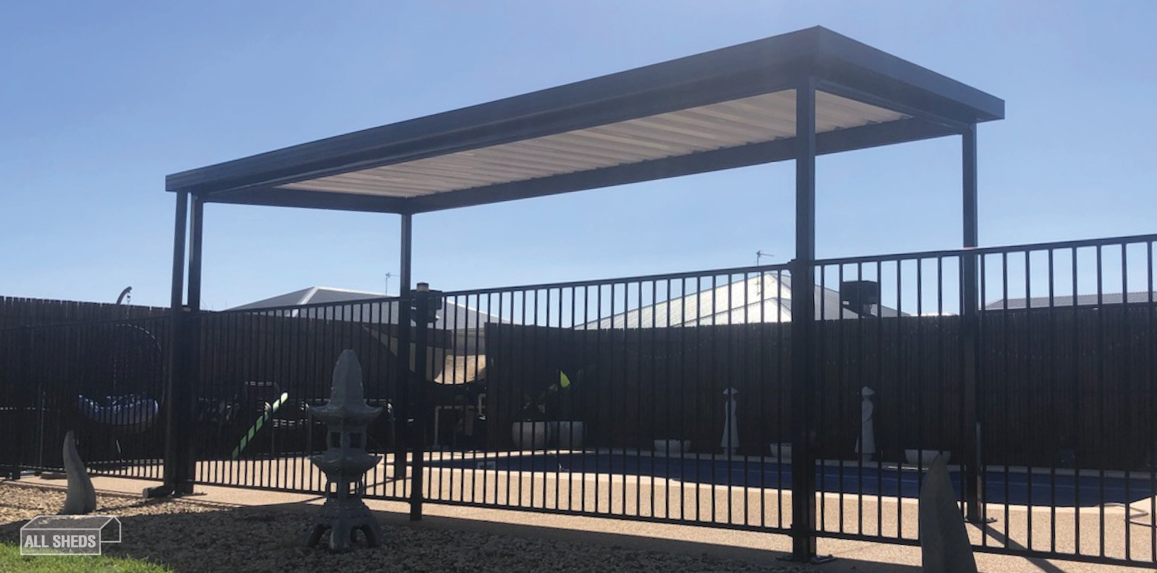 Stratco Flat Roof Sanctuary Patio - All Sheds