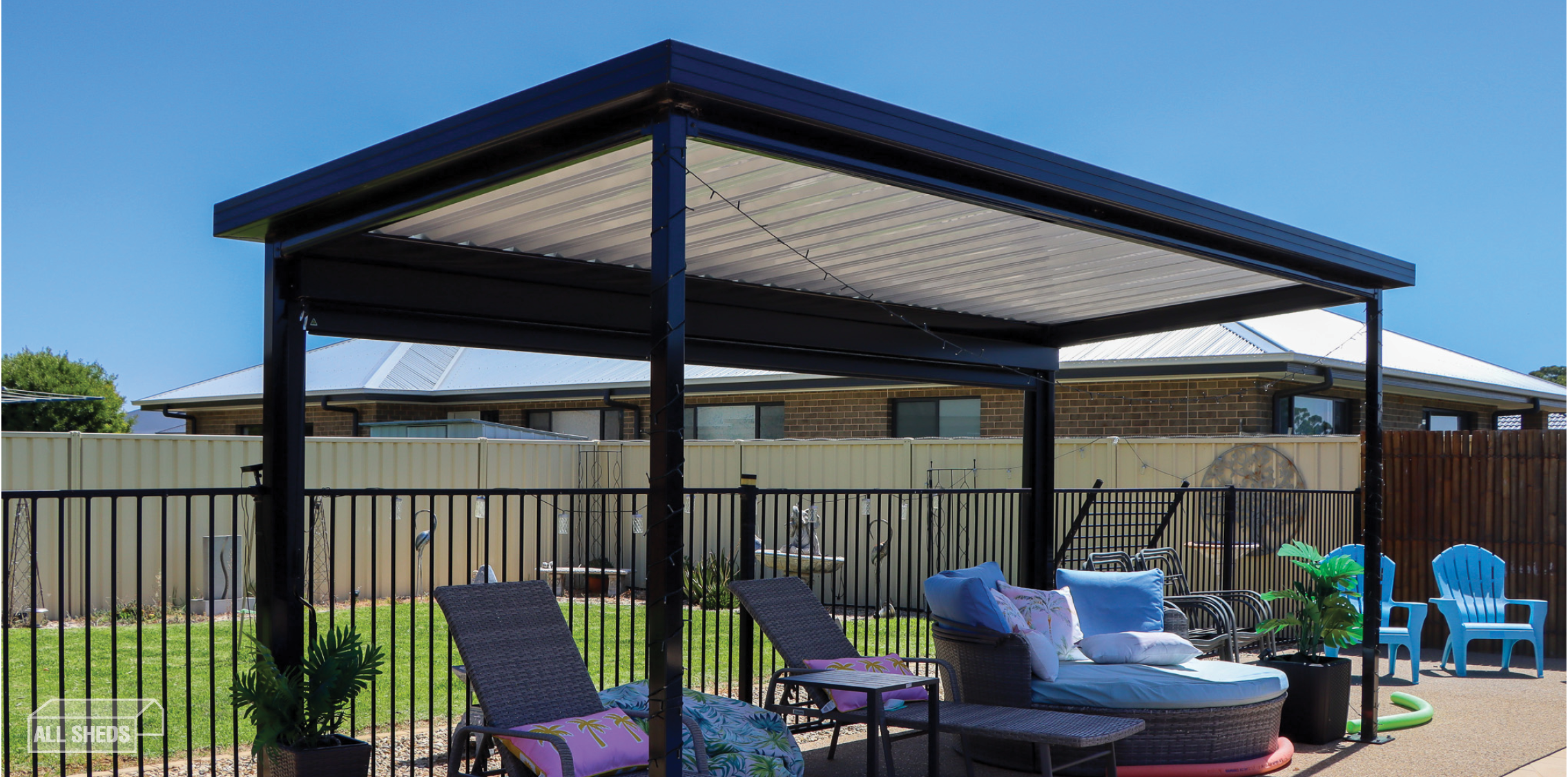 Stratco Flat Roof Sanctuary Patio - All Sheds